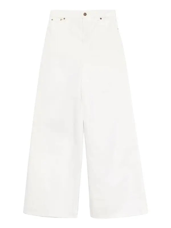 Chloé Wide Leg Cotton Pants - White