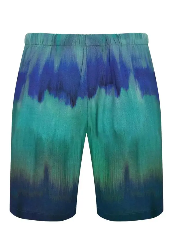 AMIR SLAMA Tie-dye Print Shorts - Blue