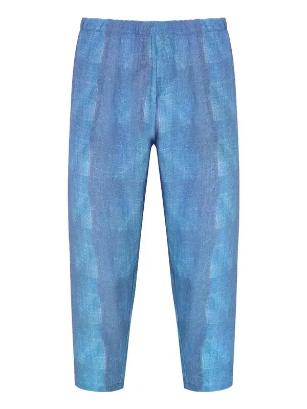 AMIR SLAMA Checked Trousers - Blue
