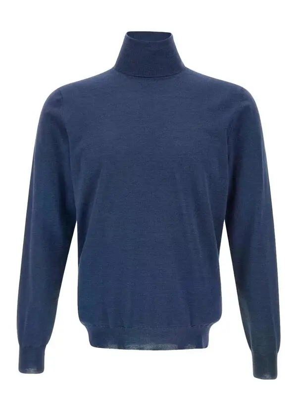 FILIPPO DE LAURENTIIS High-neck Pullover Sweater - Blue