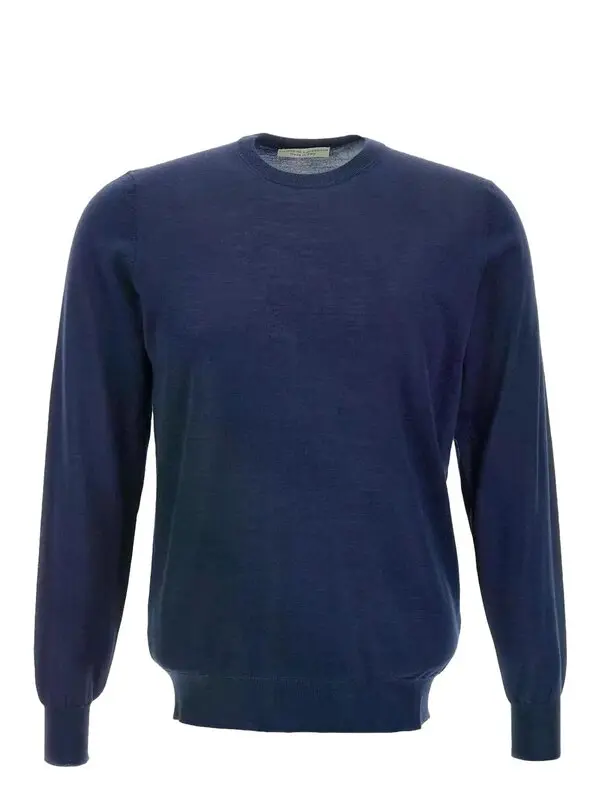 FILIPPO DE LAURENTIIS Merino Wool Crew Neck Sweater - Blue