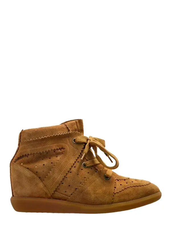 Isabel Marant Perforated Wedge Ankle Boots - Brown