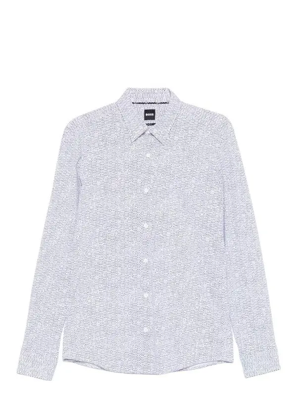 BOSS Geometric-print Shirt - White