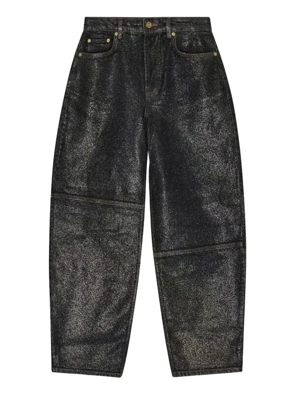 GANNI Denim Trousers - Black