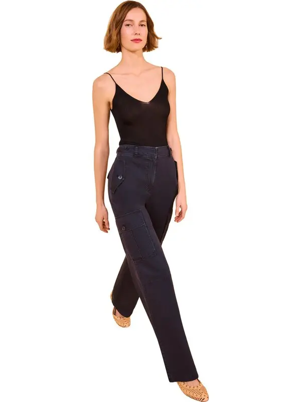 Ulla Johnson Aiden Mid-rise Pants - Onyx