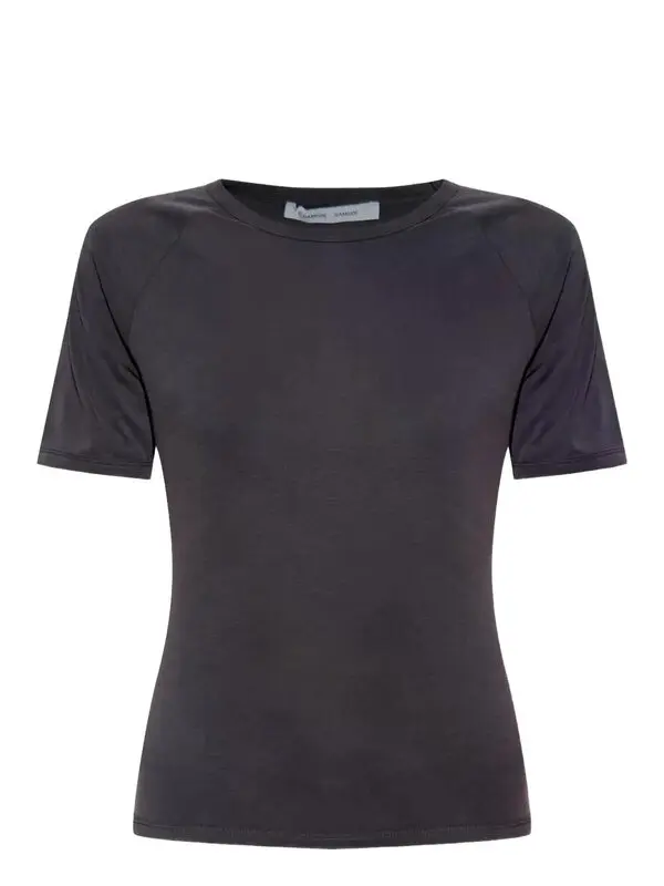 SAMSOE SAMSOE Short-sleeve Fitted Top - Grey