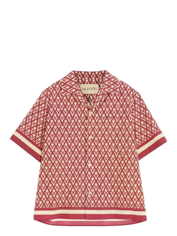 Valentino Garavani Toute La V-print Shirt - Red