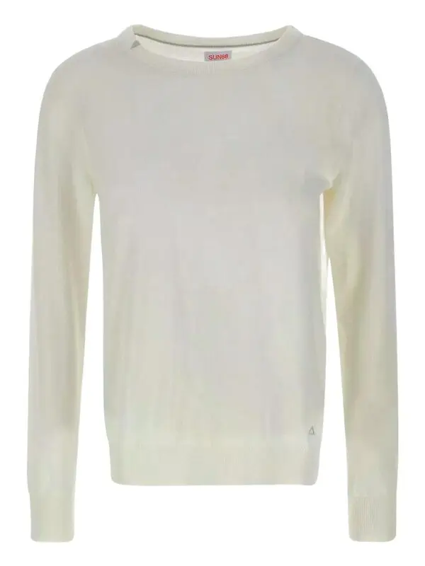 SUN 68 Cotton Sweater - White