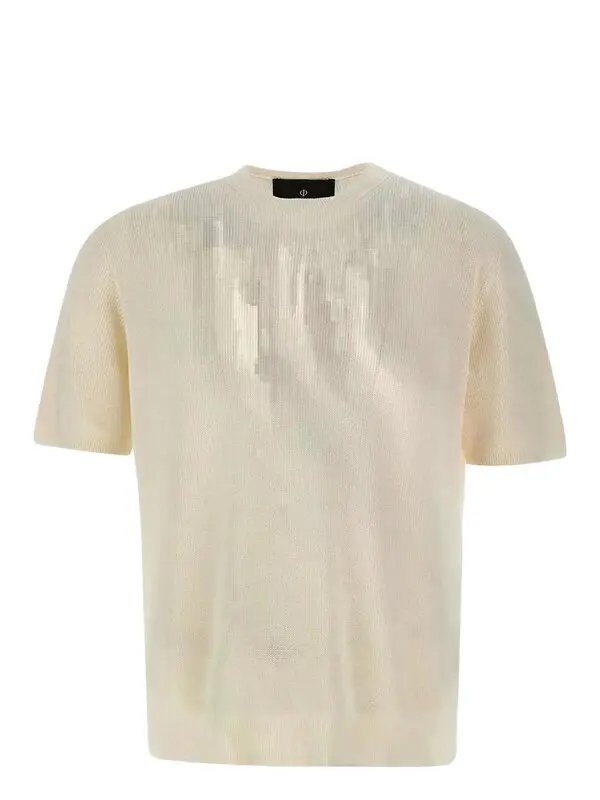 FILIPPO DE LAURENTIIS Cotton Ribbed T-shirt - White