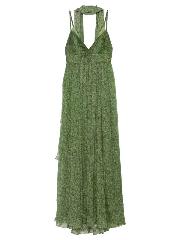 Elie Saab Silk Dress - Green