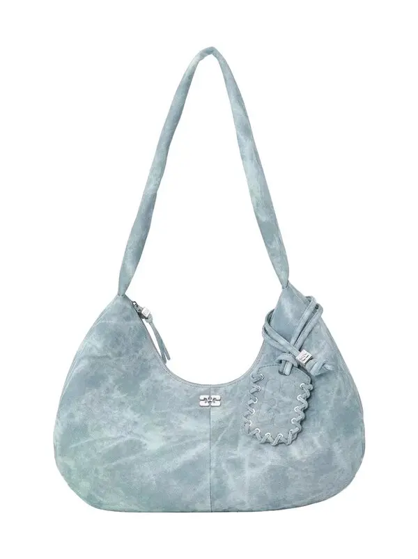 GANNI Medium Tie-dye Shoulder Bag - Blue