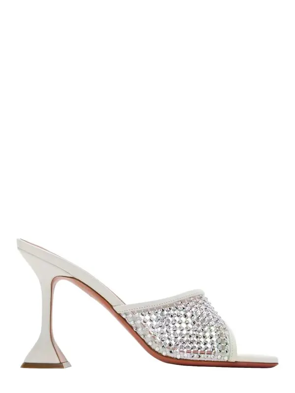 Amina Muaddi 95mm Rhinestone-embellished Sandals - White