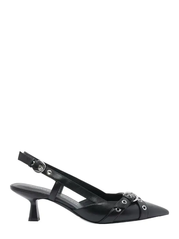 STUART WEITZMAN 50mm Leather Heeled Pumps - Black