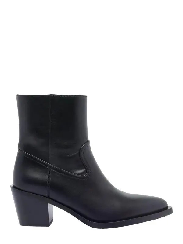 STUART WEITZMAN 65mm Leather Cowboy Boots - Black