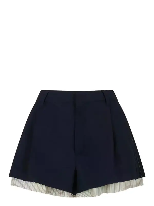 Marni Layered Pleated Shorts - Blue