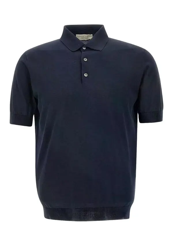 FILIPPO DE LAURENTIIS Cotton Polo Shirt - Blue