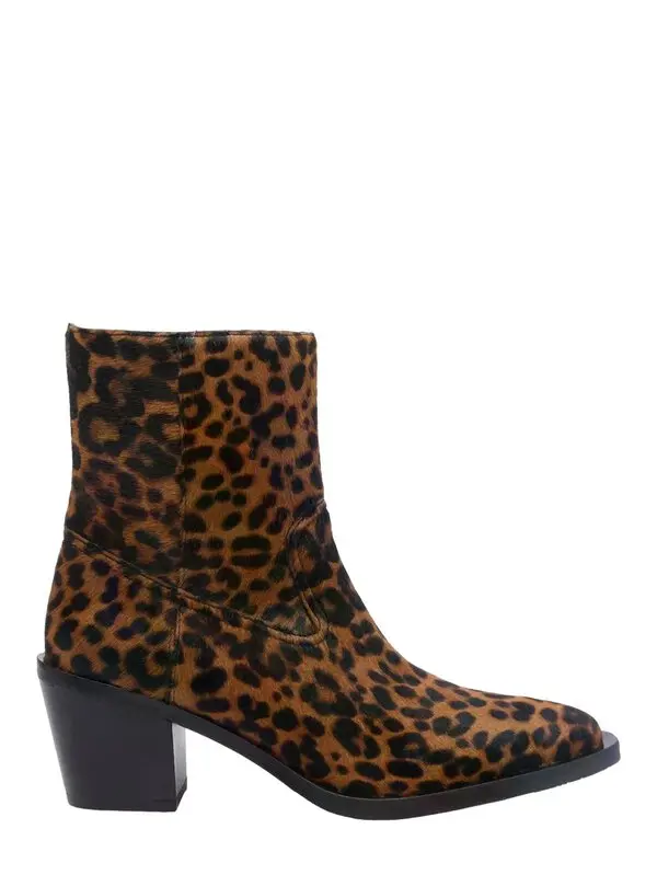 STUART WEITZMAN 70mm Leopard-print Ankle Boots - Brown