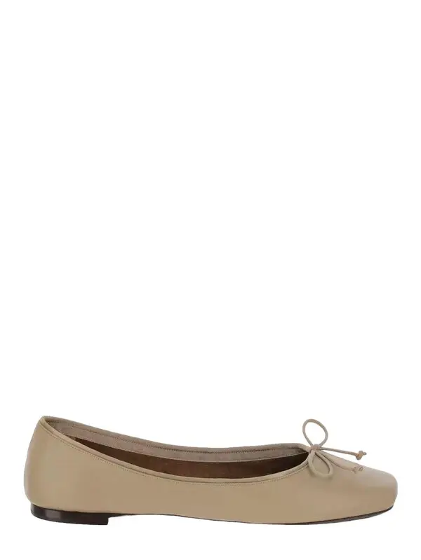Khaite Ballet Flats With Bow Detail - Neutrals