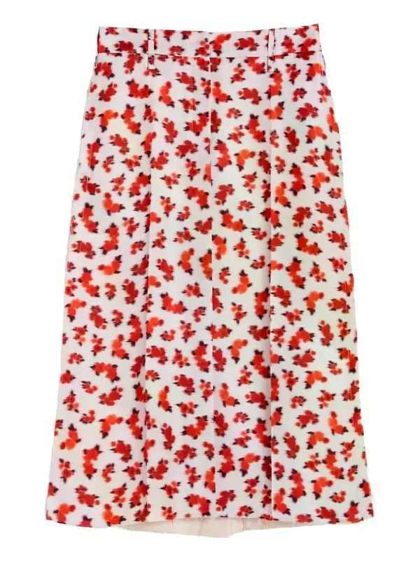 JIL SANDER Floral-print Midi Skirt - Pink