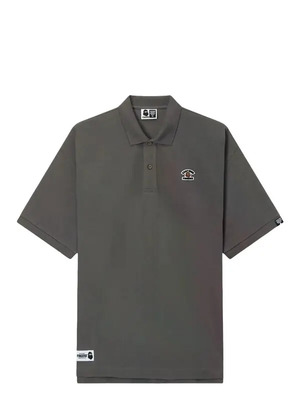 FINGERCROXX Logo-appliqué Polo Shirt - Grey