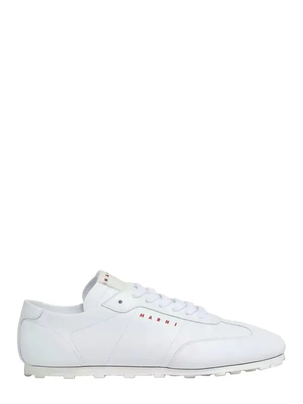 Marni Leather Lace-up Sneakers - White
