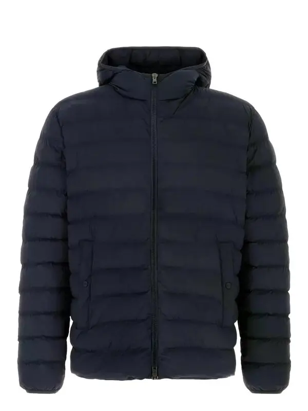 Herno Quilted Hooded Jacket - Blue