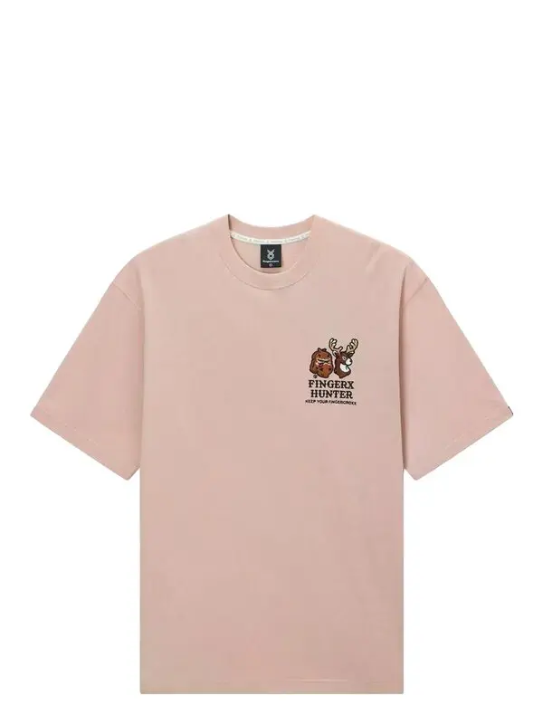 FINGERCROXX Logo-embroidered T-shirt - Pink