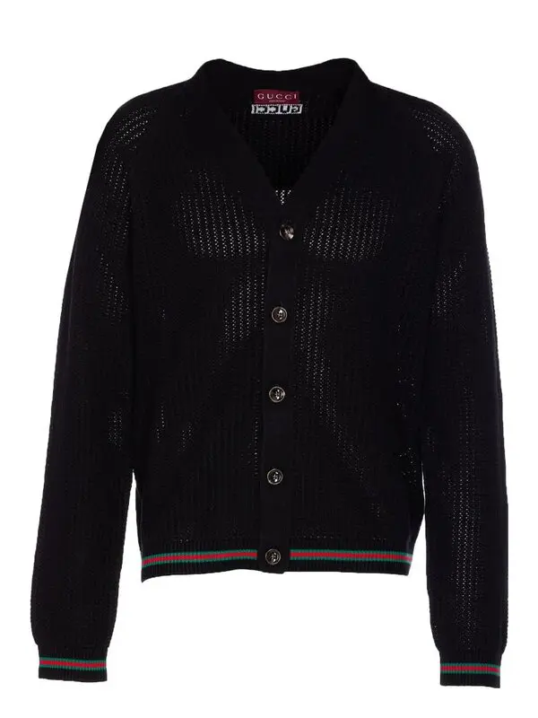 Gucci Knitted Cardigan - Black