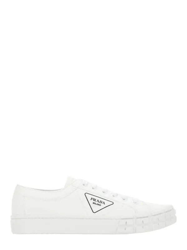 Prada Wheel Gabardine Sneakers - White