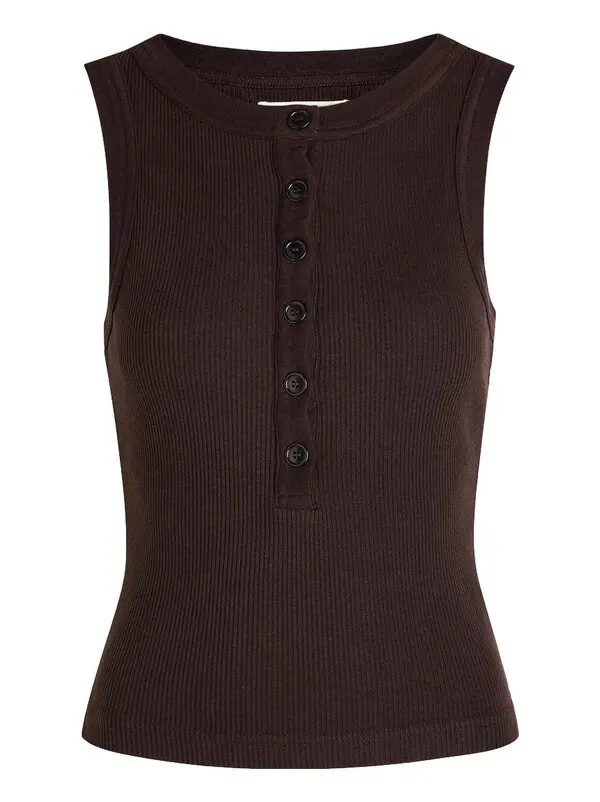 Citizens Of Humanity Caralyn Ribbed-knit Tank - Brown