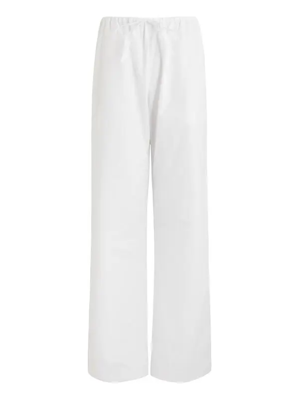 Matteau Drawcord Cotton-poplin Trousers - White