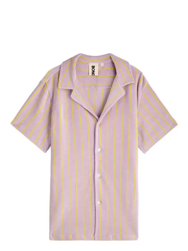 BONGUSTA Naram Striped Terry Shirt - Lilac
