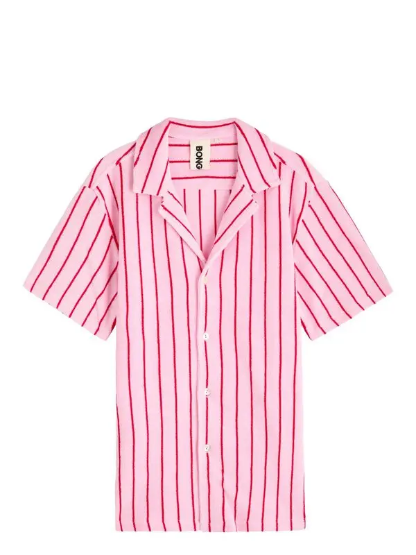 BONGUSTA Naram Striped Terry Shirt - Pink