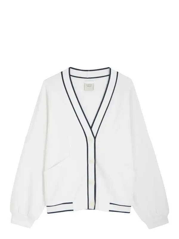 Varley Decker Off Court Stretch-jersey Cardigan - White