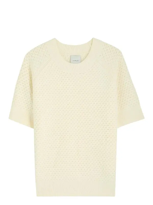 Varley Lucy Knitted T-shirt - White