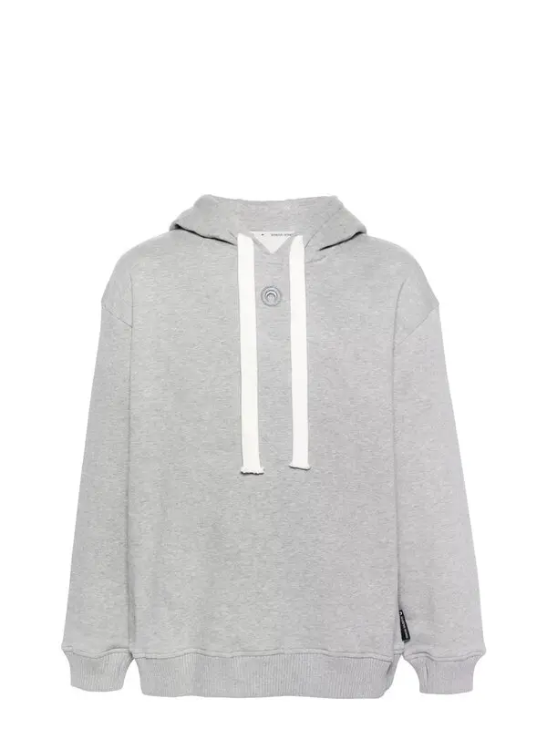 MARINE SERRE Calendars Print Organic Cotton Hoodie - Grey