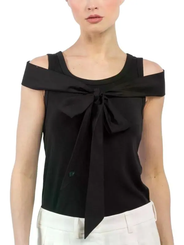 MAISON JEJIA Bow-detail Sleeveless Top - Black