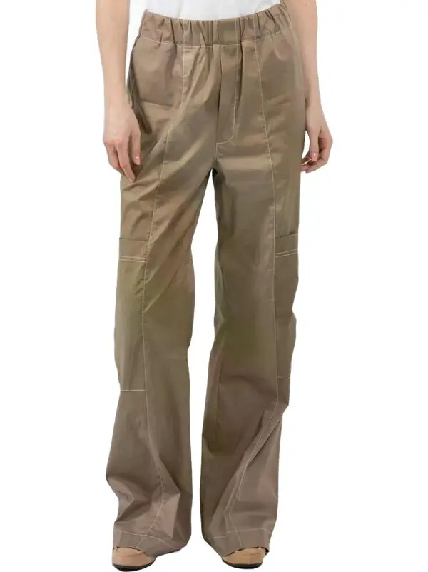 MAISON JEJIA Elasticated-waist Trousers - Brown