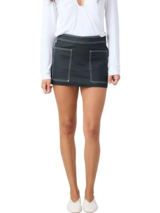 TT STUDIOS Danielle Low-rise Mini Skirt - Black