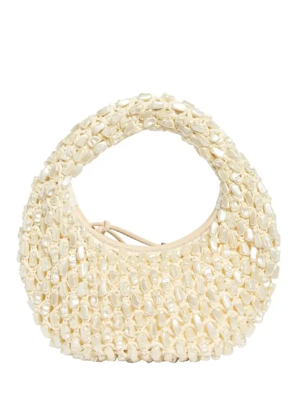 Staud Reef Beaded Bag - Cream