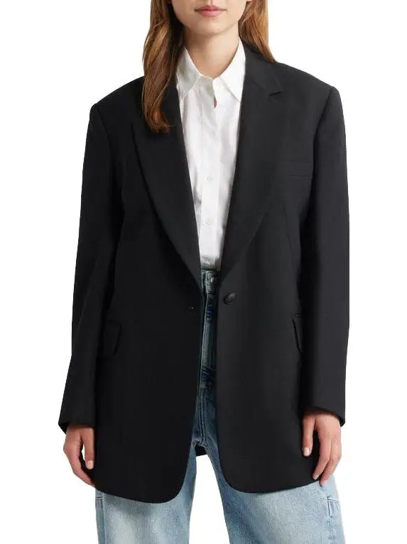 Rag & Bone Classic Fit Longline Blazer - Black