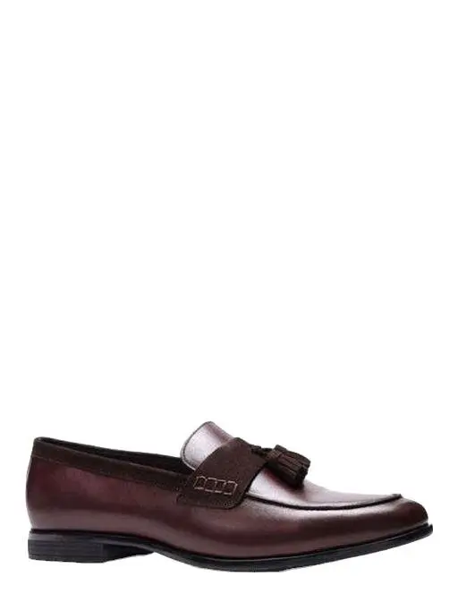 CARLOS BY CARLOS SANTANA Laurent Tassel Loafer - Brown Leather