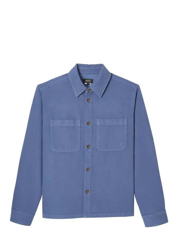 A.p.c. Leon Organic Cotton Jacket - Blue