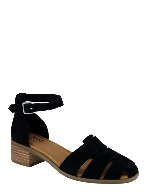 Toms Jaclyn Ankle Strap Fisherman Sandal - Black