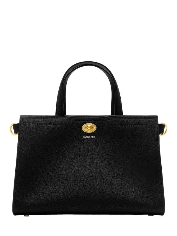 Burberry Small Cotswolds Leather Tote - Black