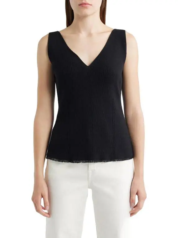 Kobi Halperin Finley Cotton Sweater Tank - Black