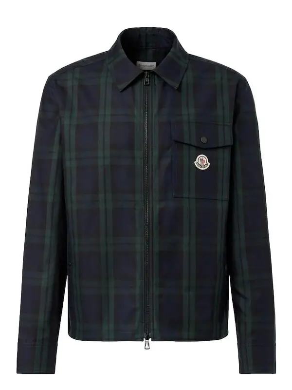 Moncler Checked Cotton Jacket - Black