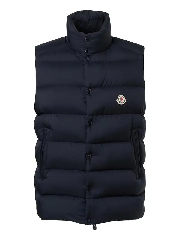 Moncler Logo Down Vest - Blue