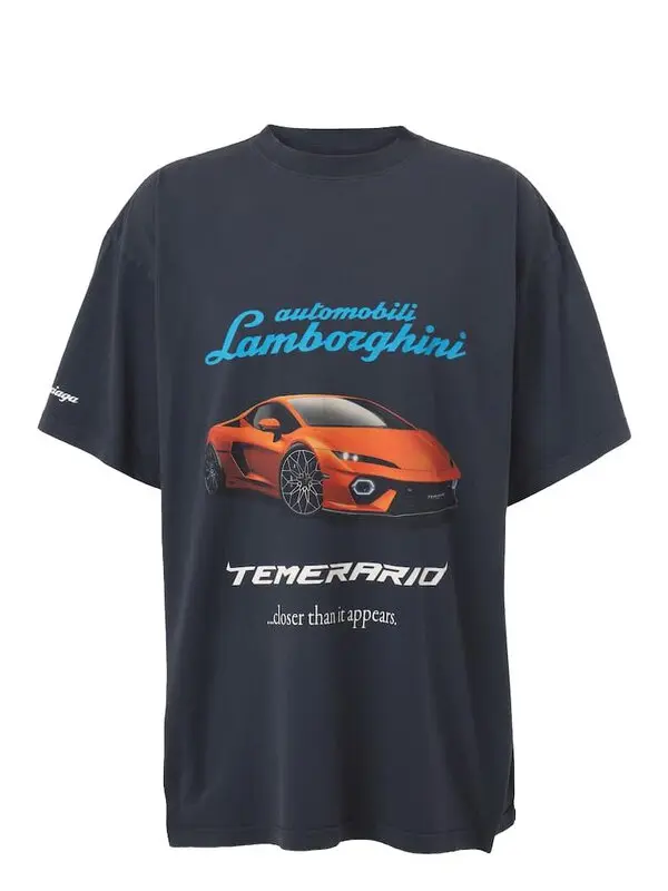 Balenciaga X Automobili Lamborghini Cotton T-shirt - Black