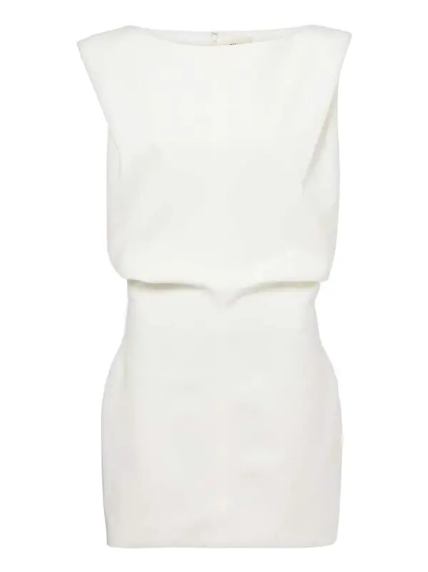 Khaite Toma Cotton Canvas Minidress - White